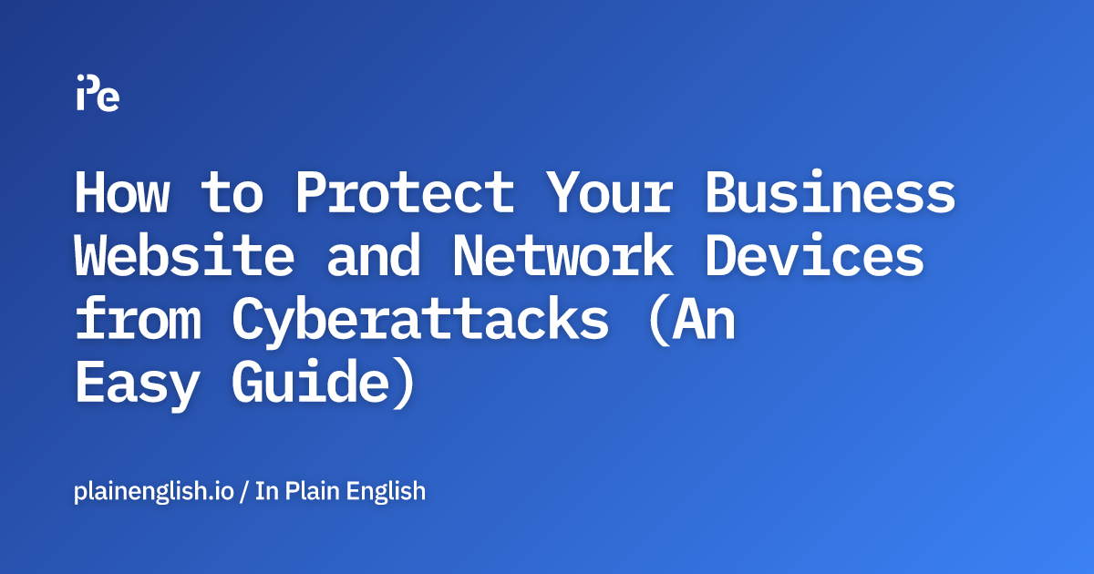 How to Protect Your Business Website and Network Devices from Cyberattacks (An Easy Guide)